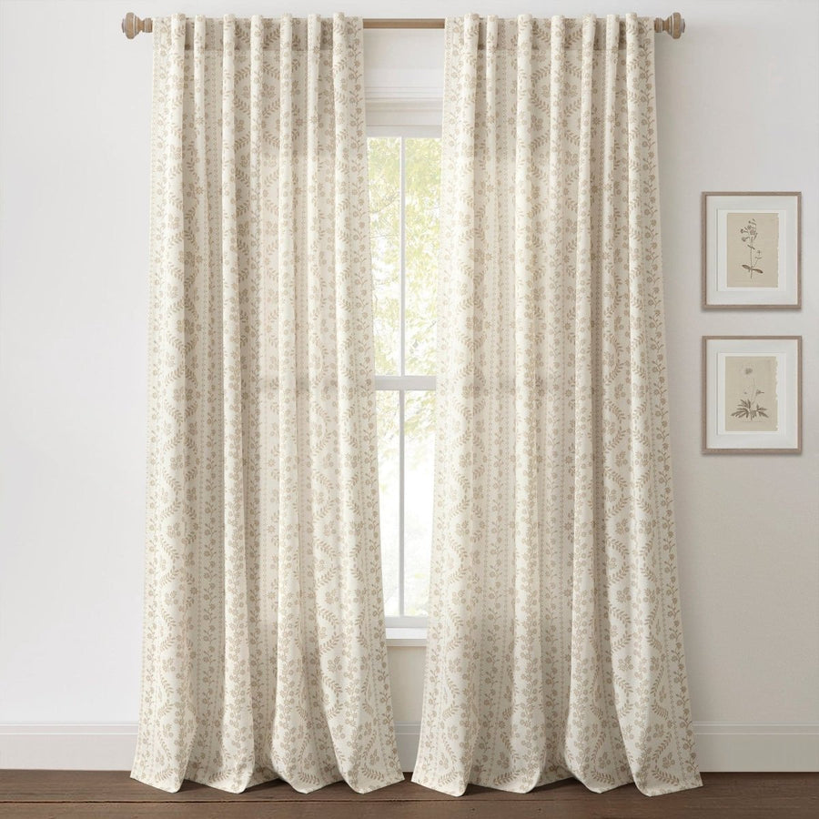 Doreen Delicate Floral Window Curtain Panel Set | Lush Decor | www ...