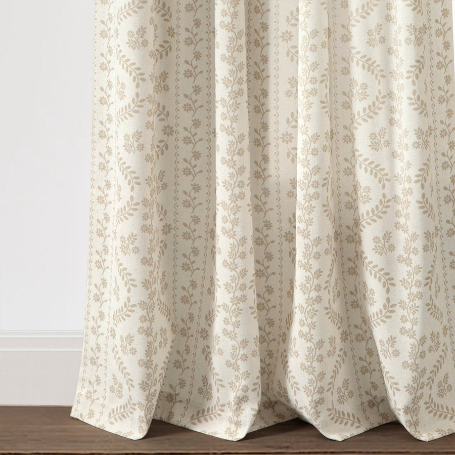 Doreen Delicate Floral Window Curtain Panel Set | Lush Decor | www ...