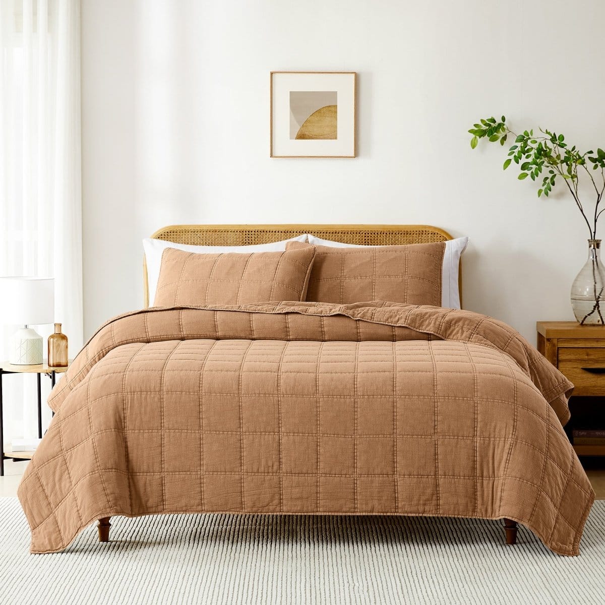 Logan Stone Washed Cotton Quilt 3 Piece Set | Lush Decor | www ...