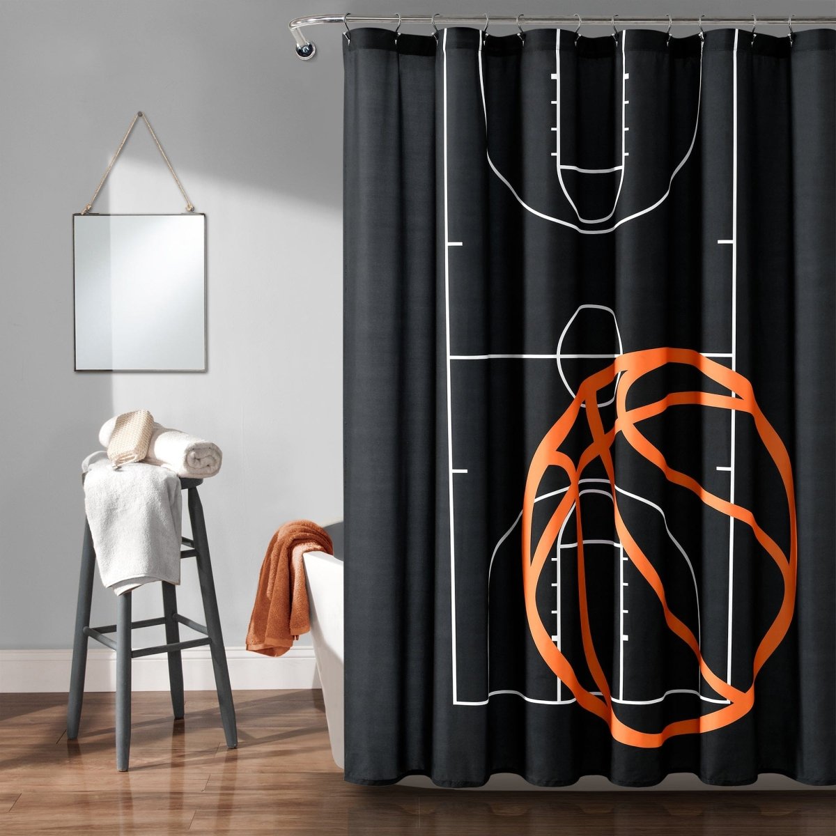 Basketball Game Shower Curtain | Lush Decor | www.lushdecor.com – LushDecor