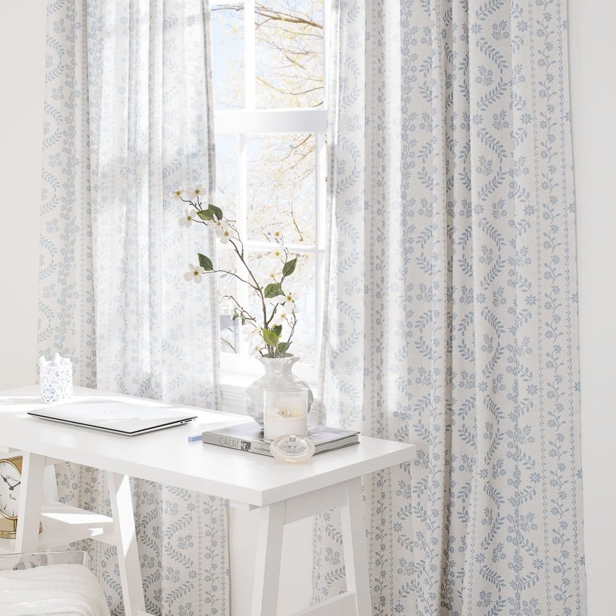 Doreen Delicate Floral Window Curtain Panel Set | Lush Decor | www ...