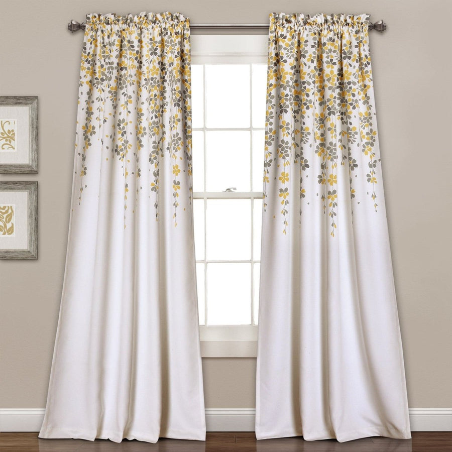 Weeping Flower Room Darkening/Light Filtering Window Curtain Pair ...