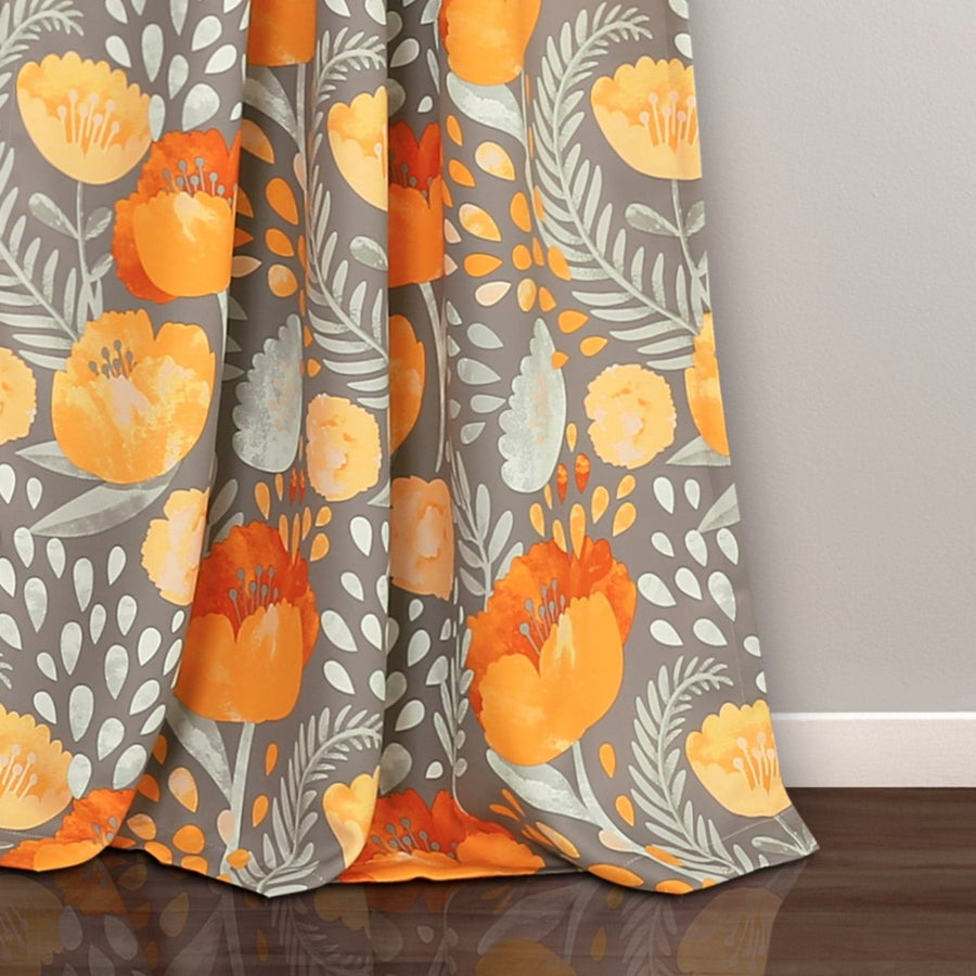 Poppy Garden Room Darkening/Light Filtering Window Curtain Panel Set ...