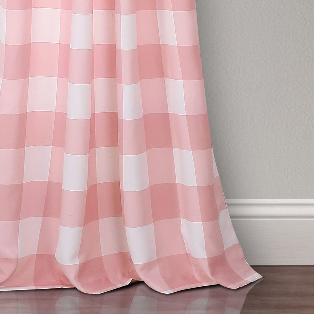 Kelly Checker Room Darkening Window Curtain Panel Set | Lush Decor ...