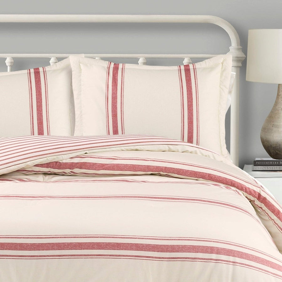 Farmhouse Stripe Comforter Set: Stylish 3-Piece Bedding Collection ...