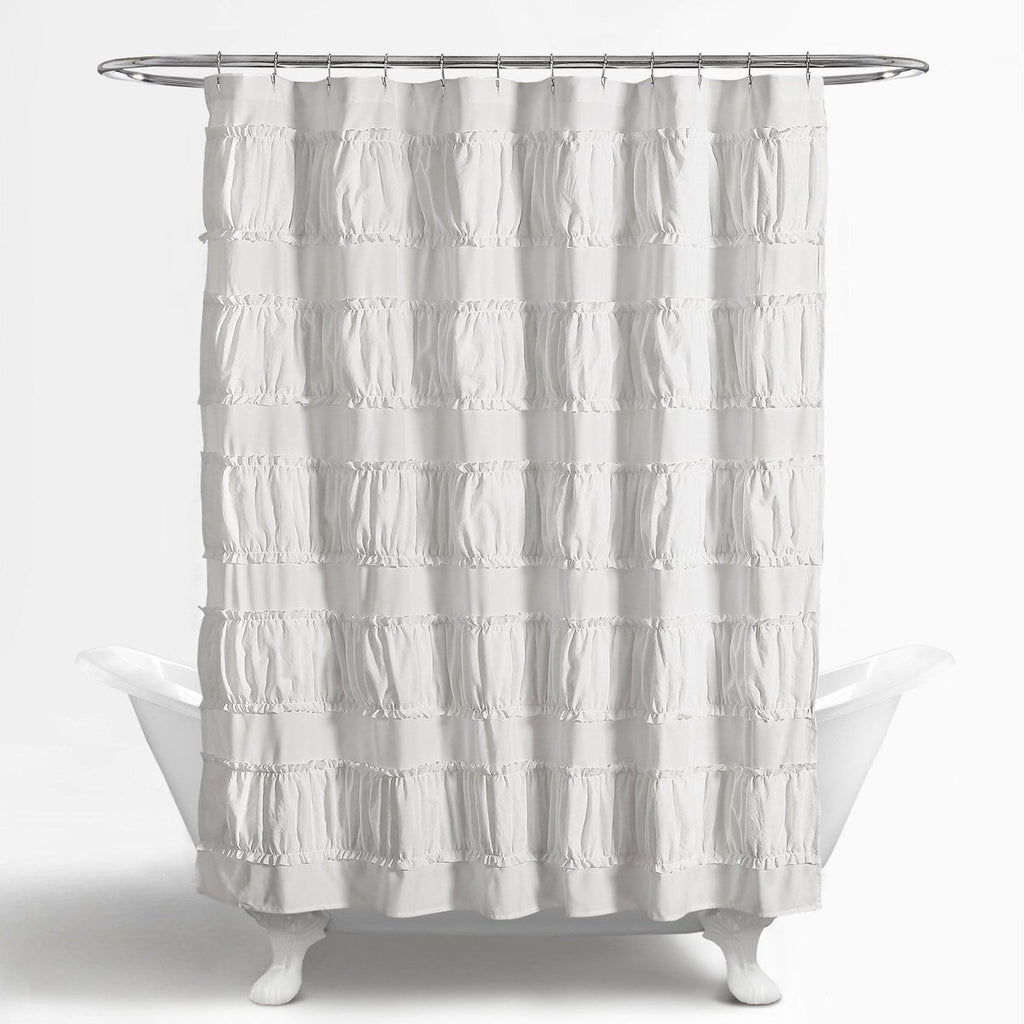 Nova Ruffle Shower Curtain | Lush Decor | www.lushdecor.com – LushDecor