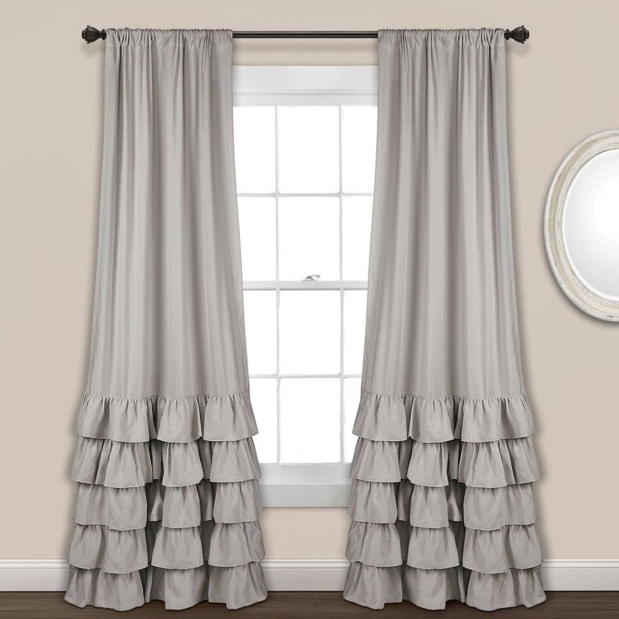 Ruffle Curtains: Stylish Allison Ruffle Window Curtain Panel Set ...