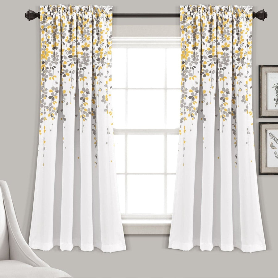 Weeping Flower Room Darkening/Light Filtering Window Curtain Pair ...