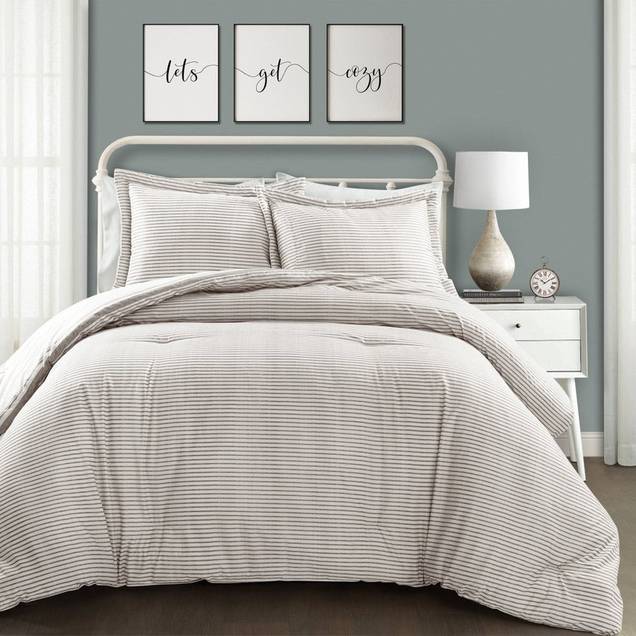Farmhouse Stripe Comforter Set: Stylish 3-Piece Bedding Collection ...