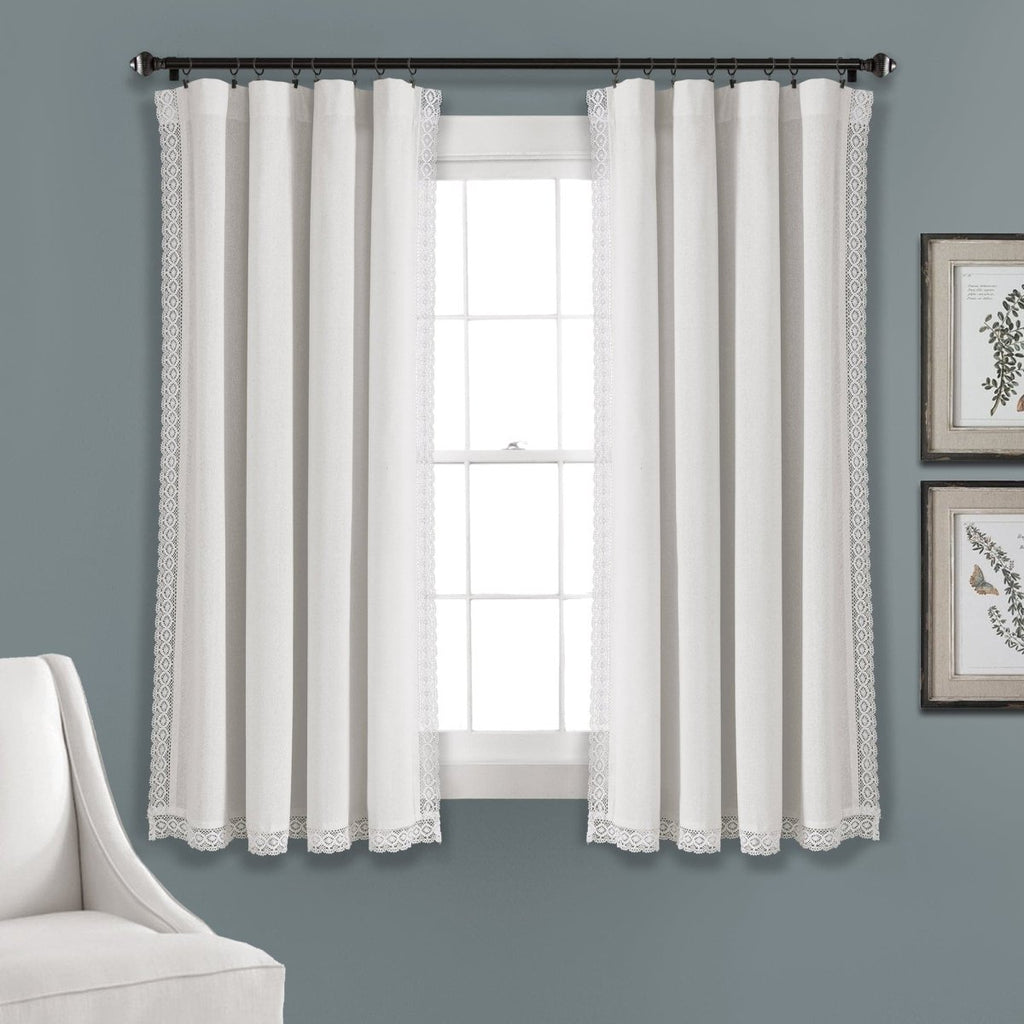 Rosalie Faux Linen Window Panel Set | Lush Decor | www.lushdecor.com ...
