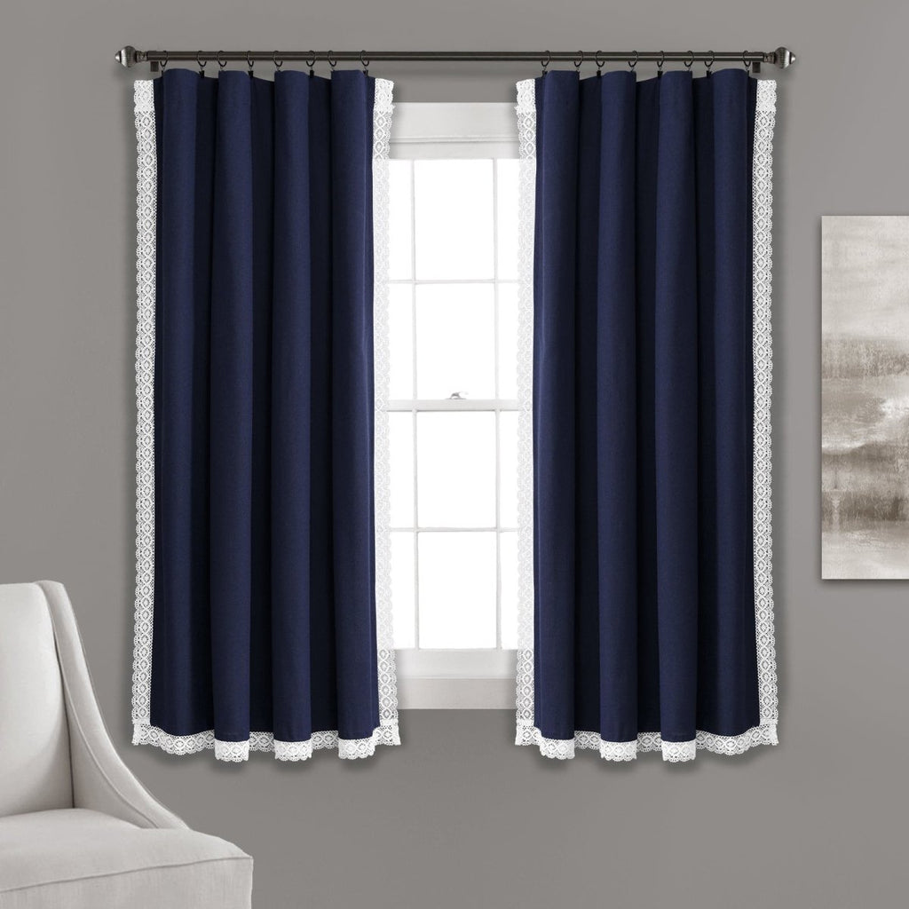 Rosalie Faux Linen Window Panel Set | Lush Decor | www.lushdecor.com ...