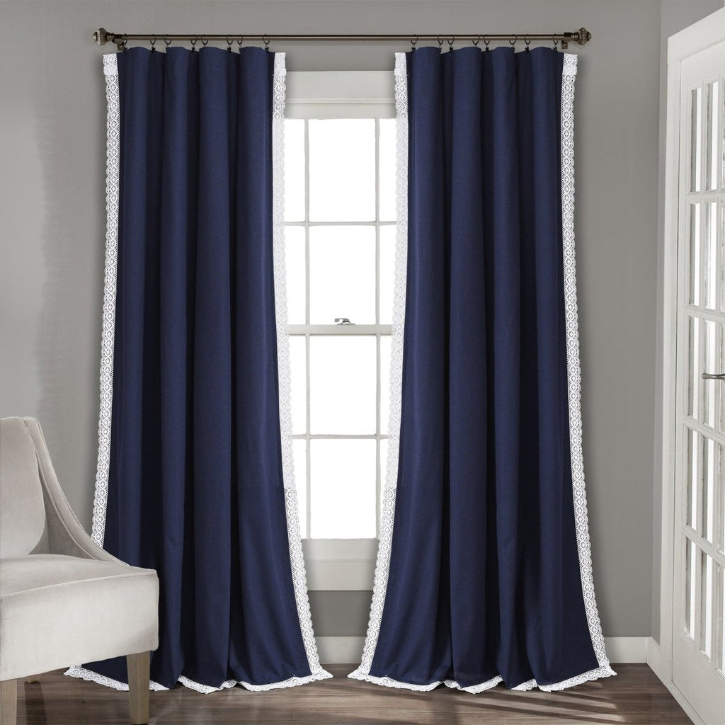 Rosalie Faux Linen Window Panel Set | Lush Decor | www.lushdecor.com ...