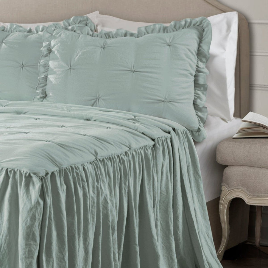 Ravello Pintuck Ruffle Skirt Bedspread Set | Lush Decor | www.lushdecor ...