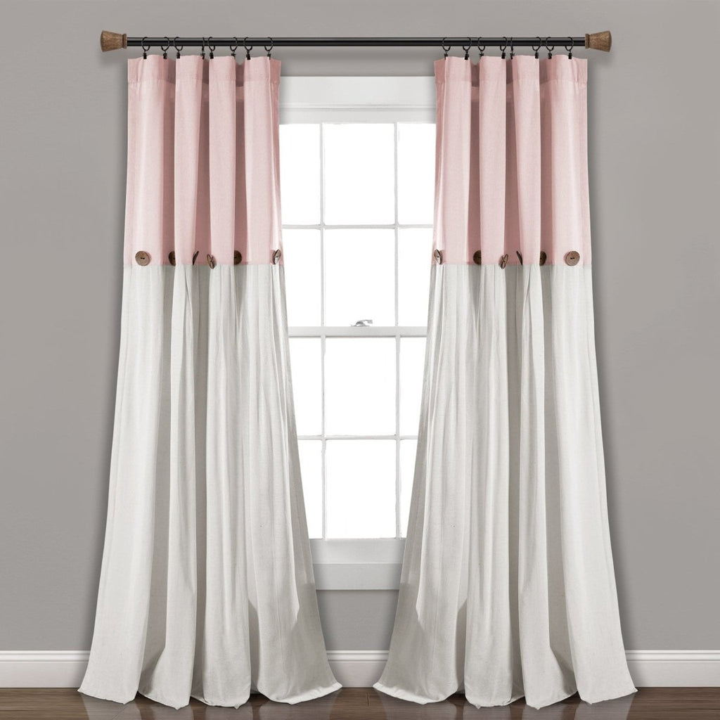 Linen Button Window Curtain Panel | Lush Decor | www.lushdecor.com ...