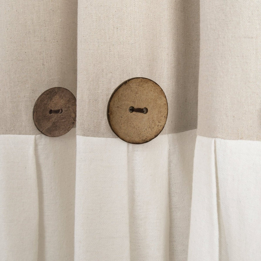 Linen Button Window Curtain Panel | Lush Decor | www.lushdecor.com ...
