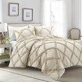 Ruffle Diamond 3 Piece Comforter Set | Lush Decor | www.lushdecor.com ...
