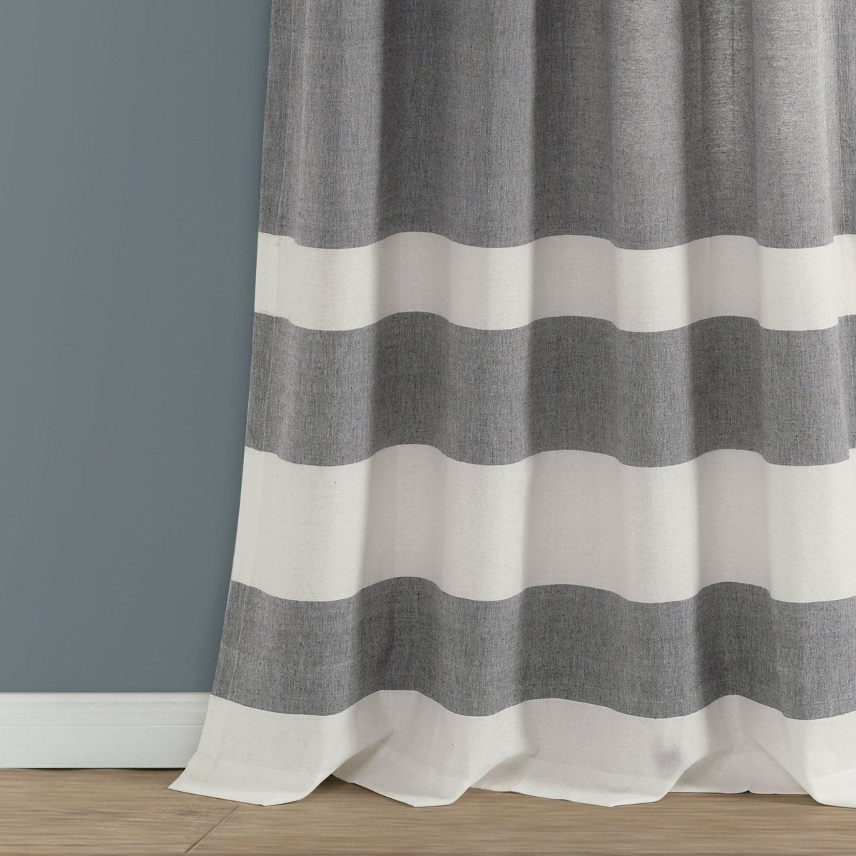 Cape Cod Stripe Yarn Dyed Cotton Window Curtain Panel Set | Lush Decor ...
