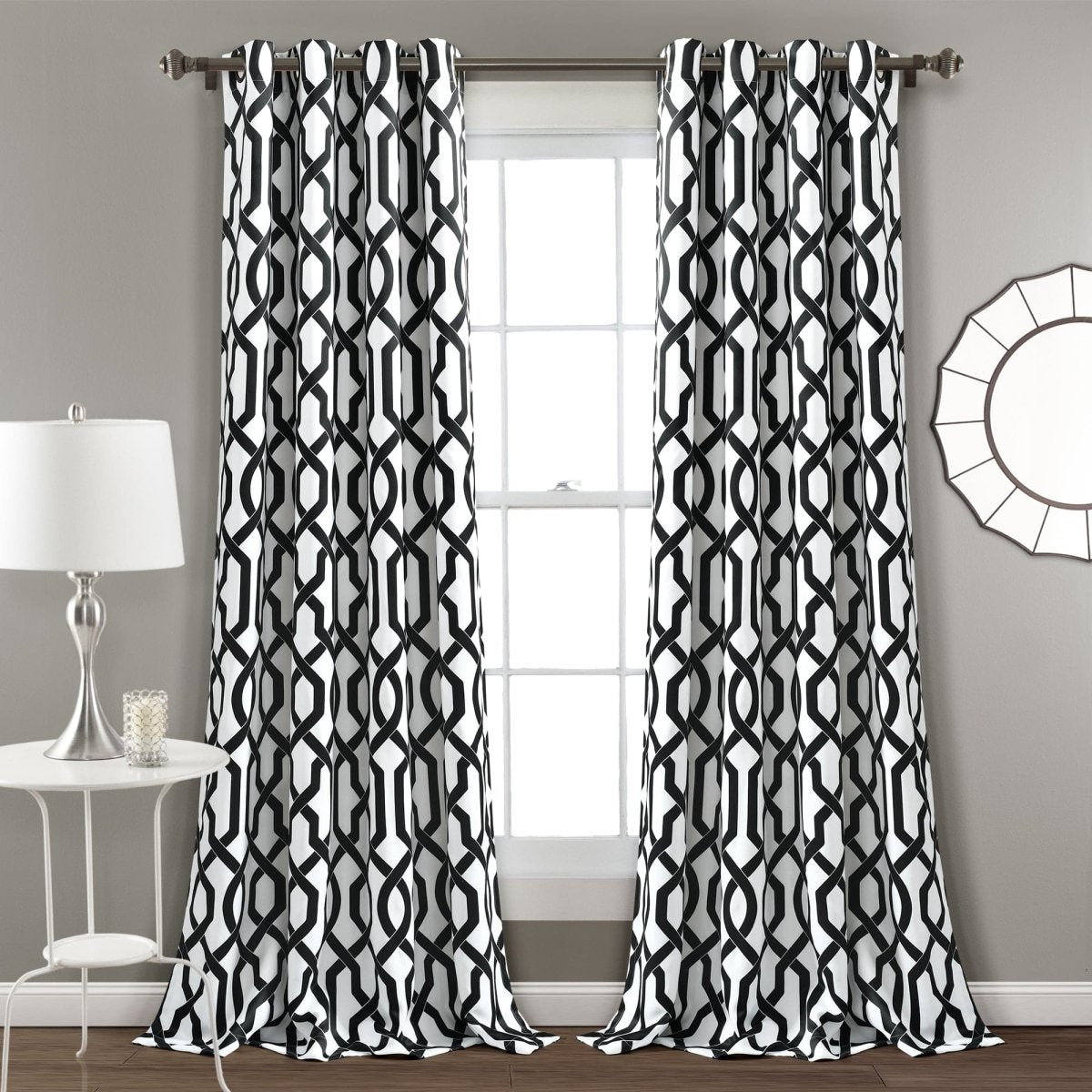 Edward Trellis Room Darkening/Light Filtering Window Curtain Panel Set ...