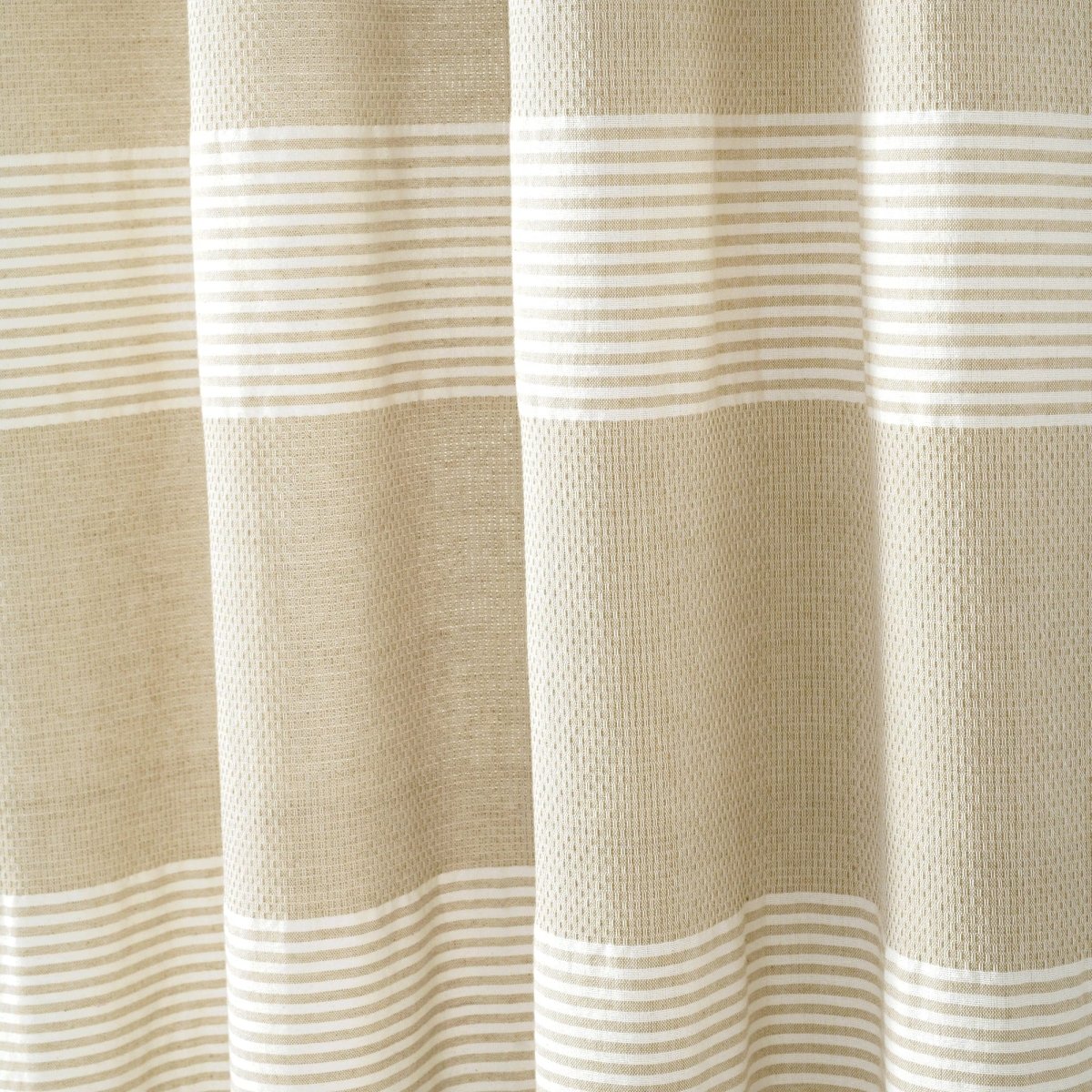 Tucker Stripe Yarn Dyed Knotted Tassel Window Curtain Panel Set | Lush ...