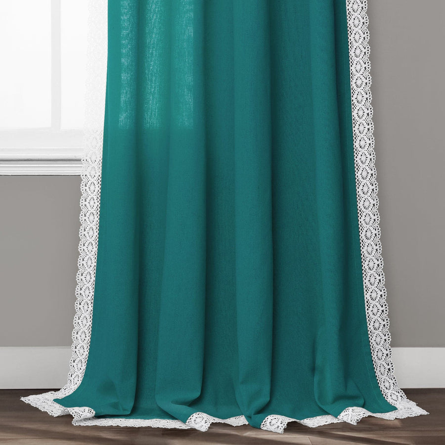 Rosalie Faux Linen Window Panel Set | Lush Decor | www.lushdecor.com ...