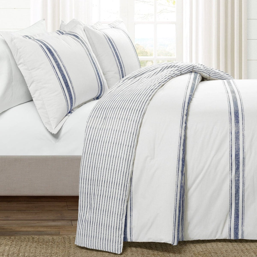 Farmhouse Stripe Comforter Set: Stylish 3-Piece Bedding Collection ...