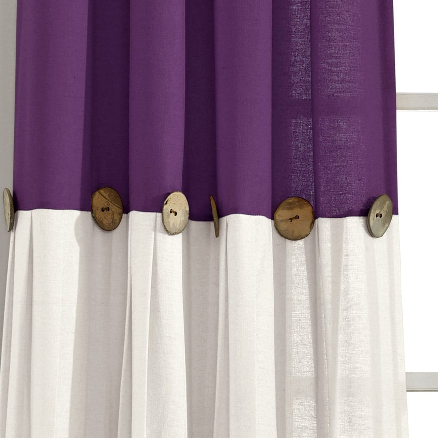 Linen Button Window Curtain Panel | Lush Decor | www.lushdecor.com ...