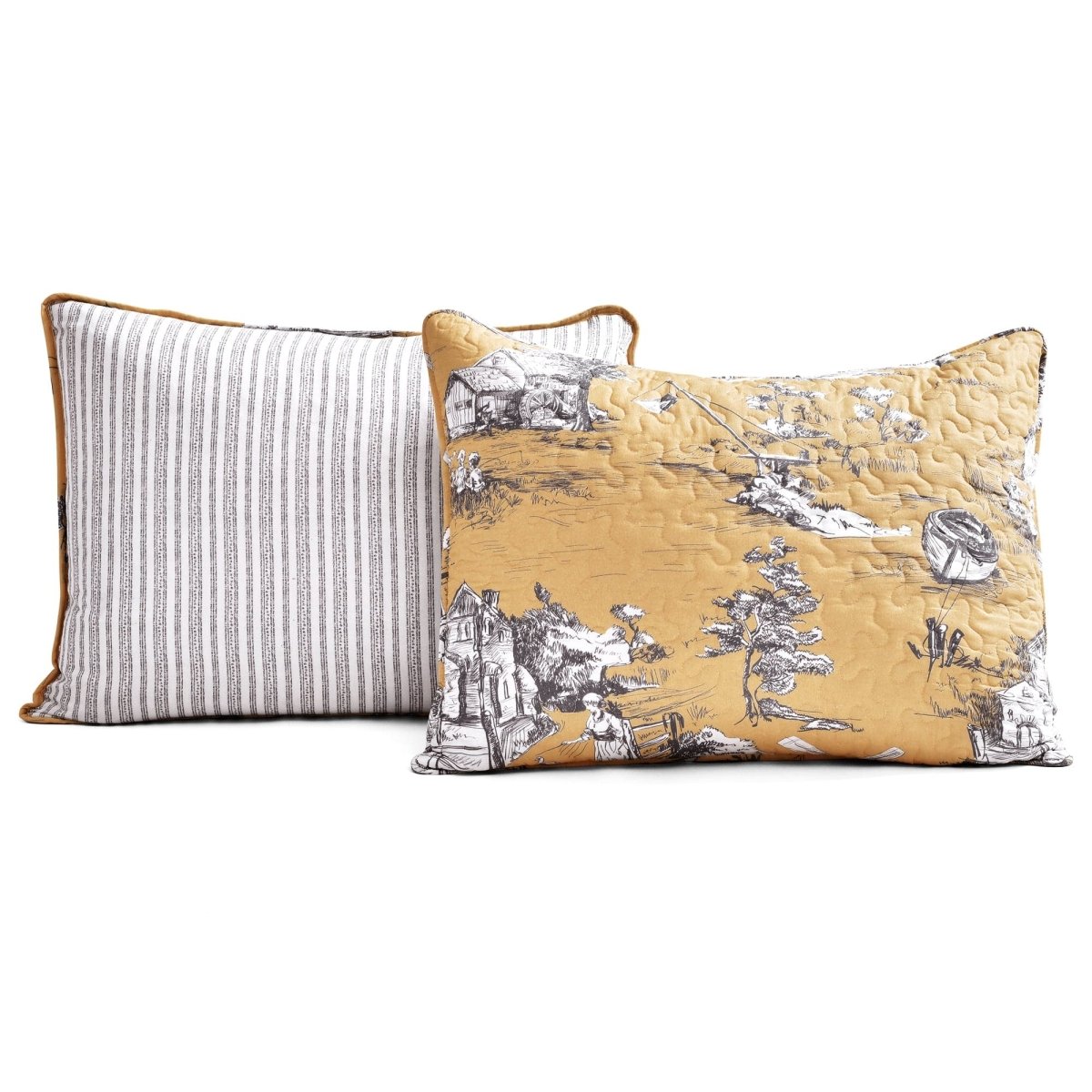 French Country Toile 3 Piece Quilt Set | Lush Decor | www.lushdecor.com ...