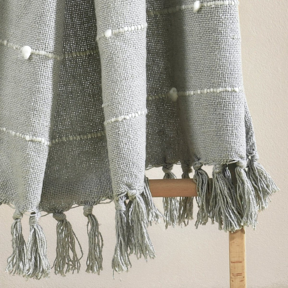 Boho Tufted Cotton Woven Tassel Fringe Throw | Lush Decor | www ...