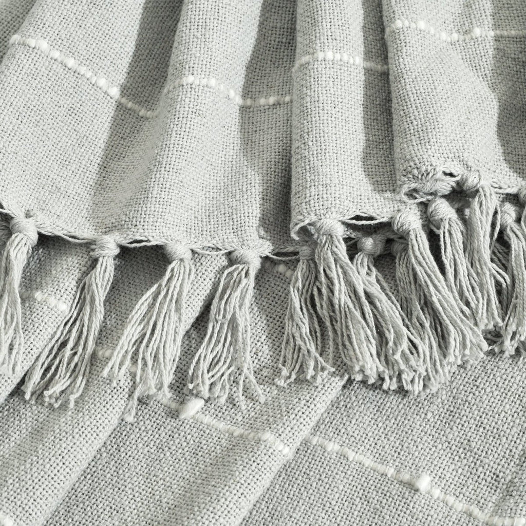 Boho Tufted Cotton Woven Tassel Fringe Throw | Lush Decor | www ...