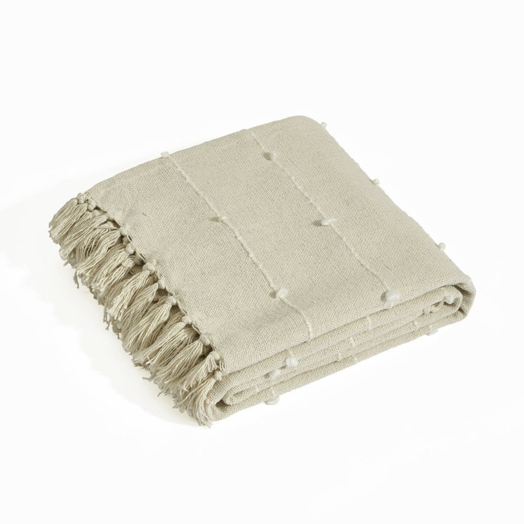 Boho Tufted Cotton Woven Tassel Fringe Throw | Lush Decor | www ...
