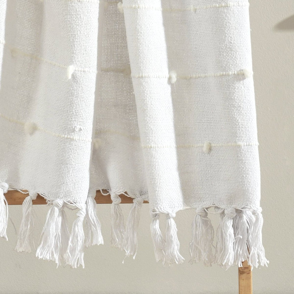 Boho Tufted Cotton Woven Tassel Fringe Throw | Lush Decor | www ...