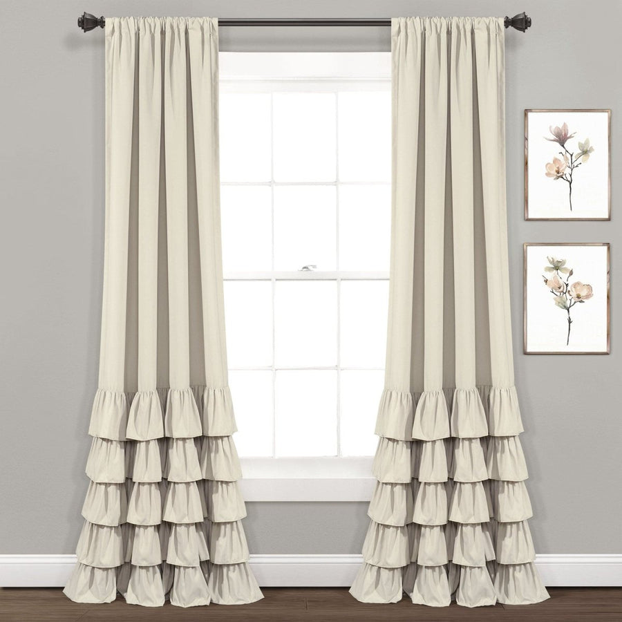 Ruffle Curtains: Stylish Allison Ruffle Window Curtain Panel Set ...