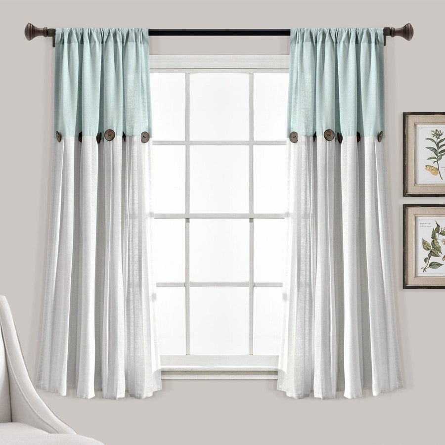 Linen Button Window Curtain Panel | Lush Decor | www.lushdecor.com ...