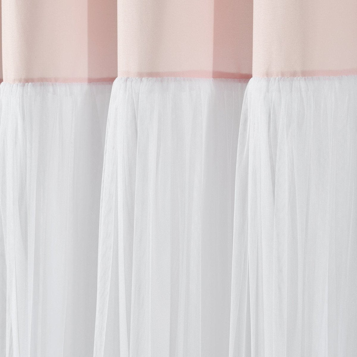 Tulle Skirt Colorblock Window Curtain Panel Set | Lush Decor | www ...