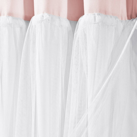 Tulle Skirt Colorblock Window Curtain Panel Set | Lush Decor | www ...