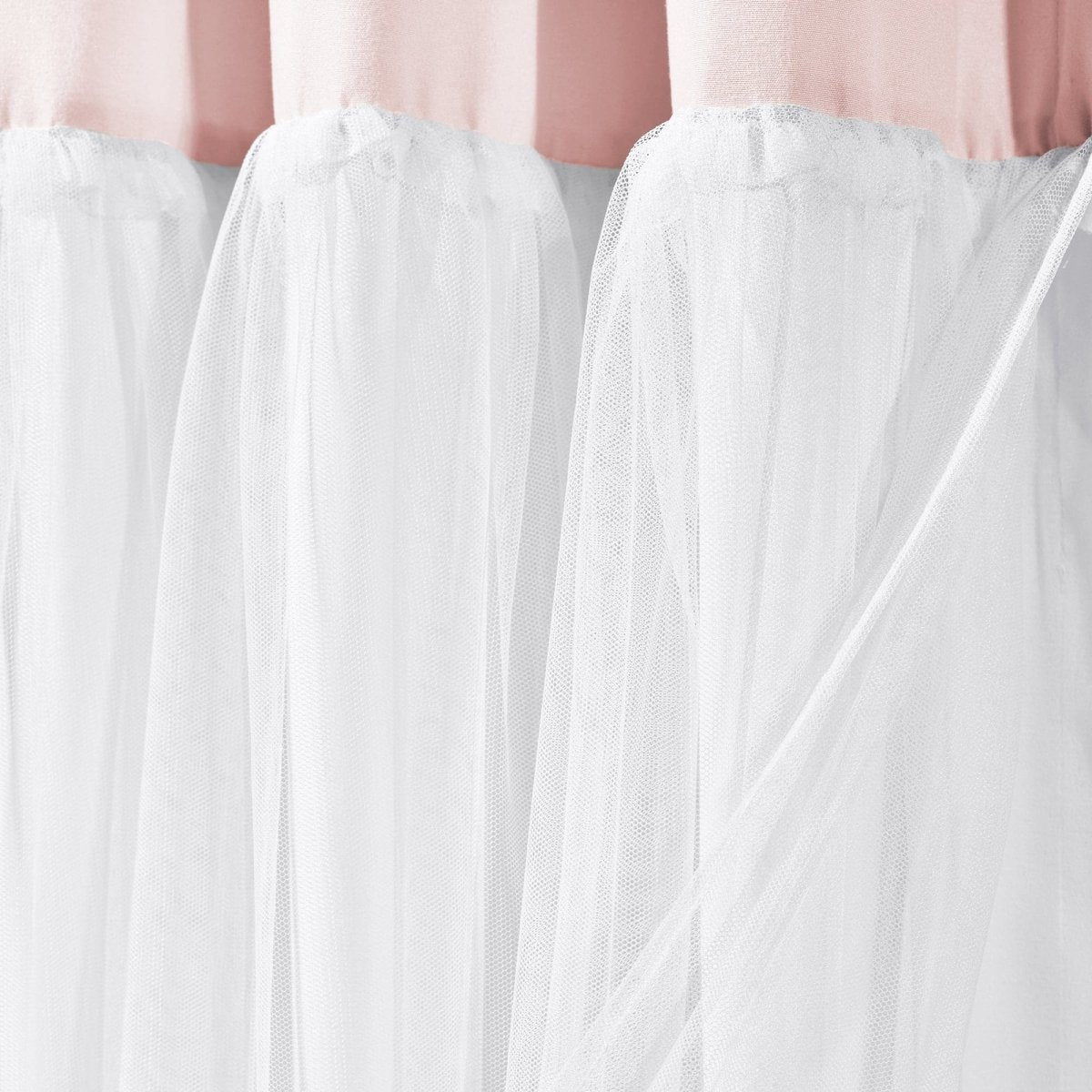 Tulle Skirt Colorblock Window Curtain Panel Set | Lush Decor | www ...