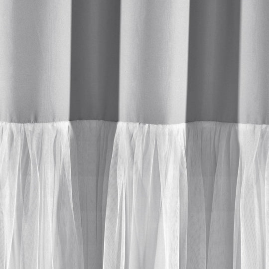 Tulle Skirt Colorblock Window Curtain Panel Set | Lush Decor | www ...