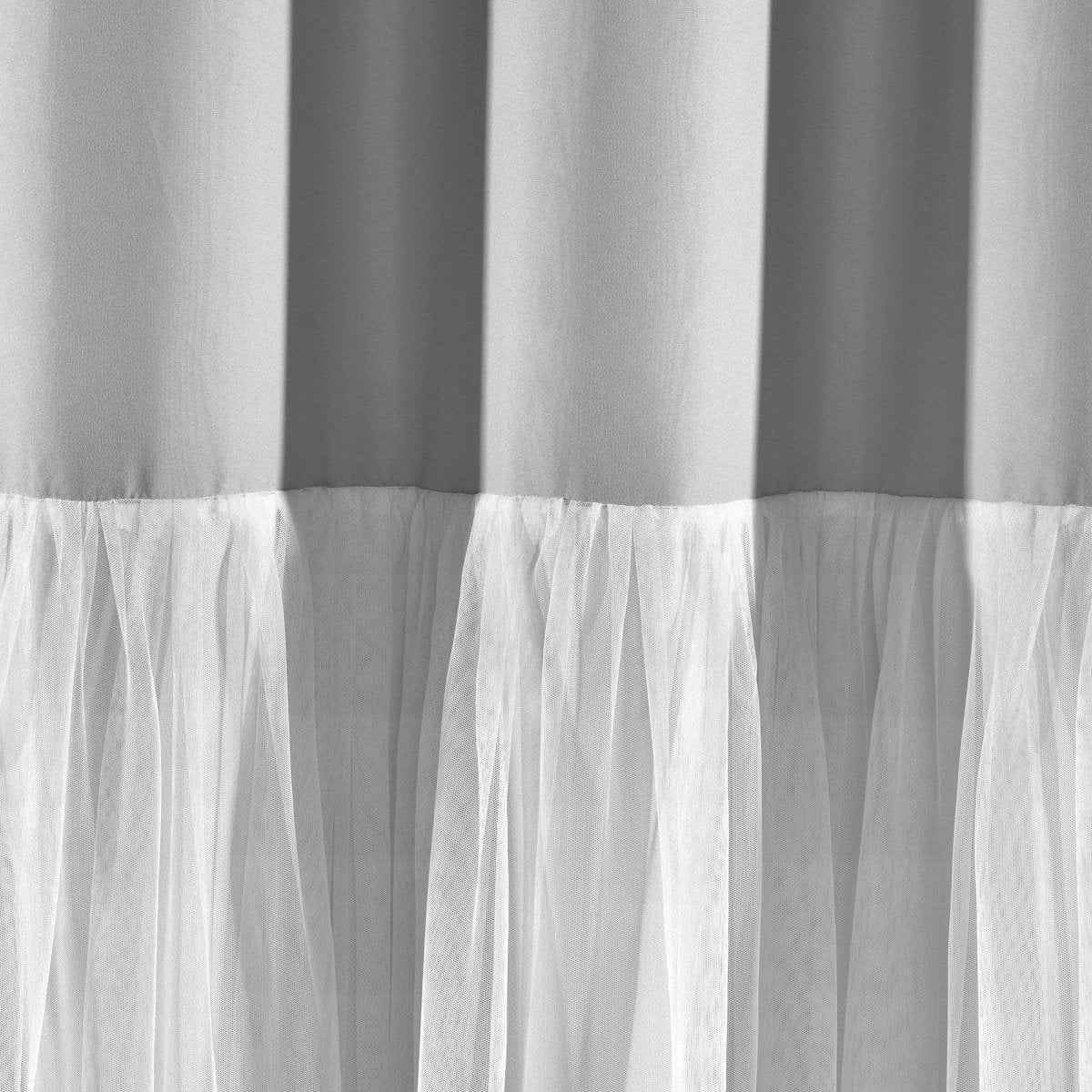 Tulle Skirt Colorblock Window Curtain Panel Set | Lush Decor | www ...