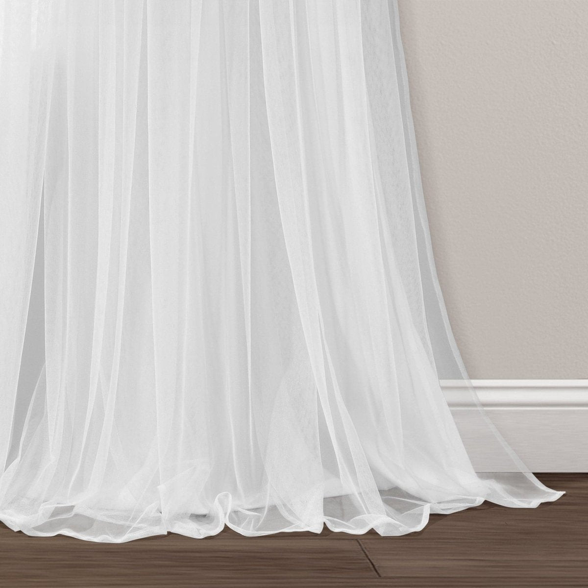 Tulle Skirt Colorblock Window Curtain Panel Set | Lush Decor | www ...