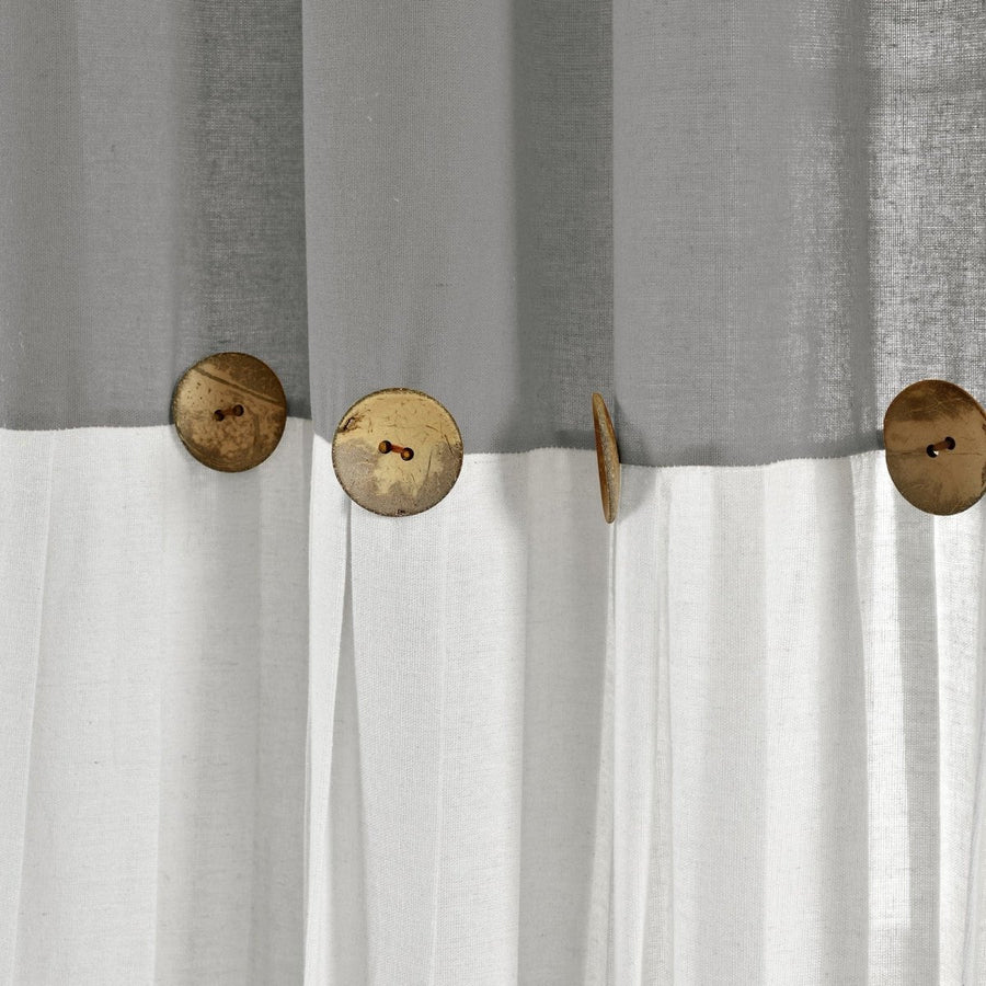 Linen Button Window Curtain Panel | Lush Decor | www.lushdecor.com ...