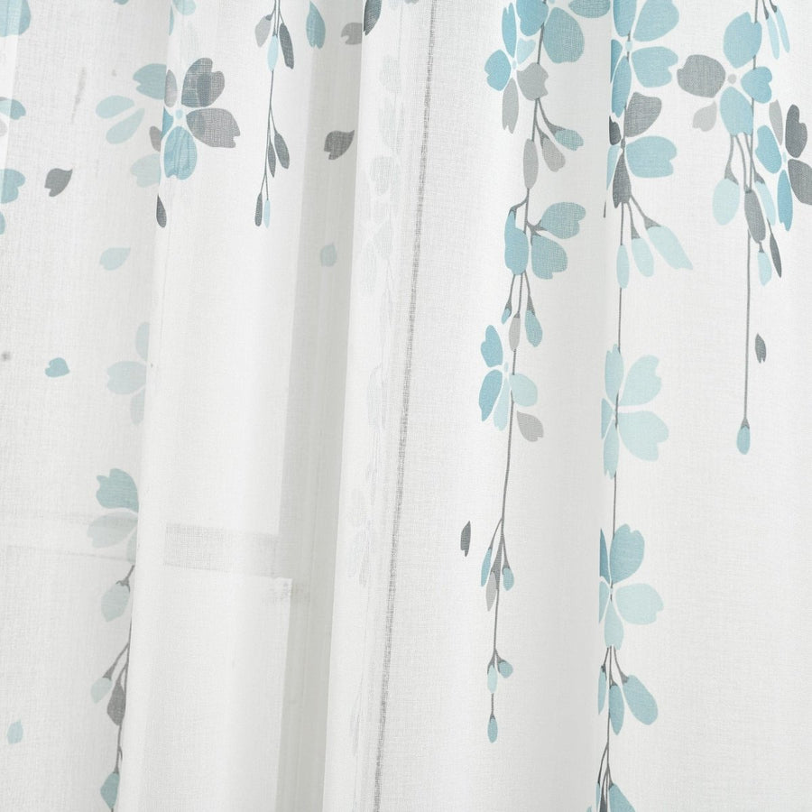 Weeping Flower Sheer Window Curtain Panel Set | Lush Decor | www ...
