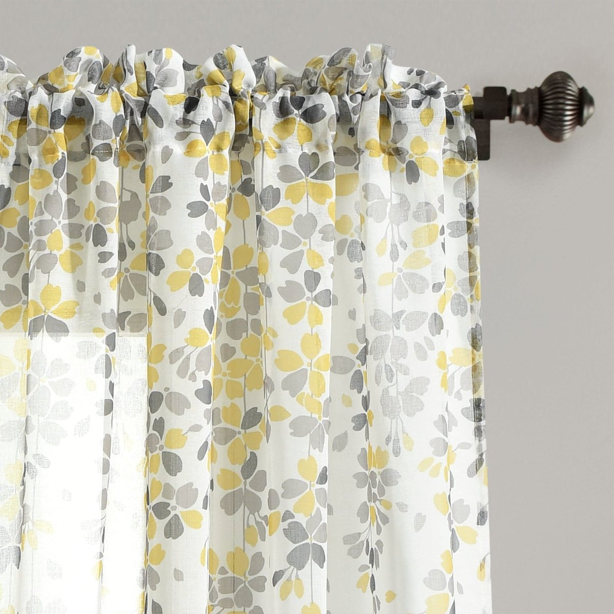 Weeping Flower Sheer Window Curtain Panel Set | Lush Decor | www ...