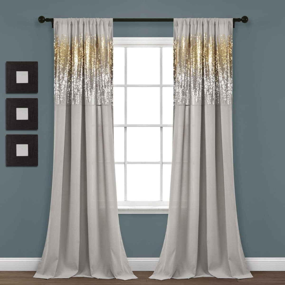 Shimmer Sequins Window Curtain Panel Set | Lush Decor | www.lushdecor ...