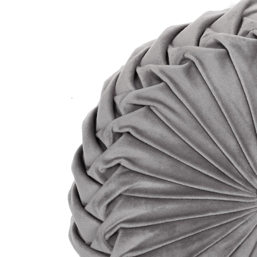 Round Pleated Soft Velvet Decorative Pillow | Lush Decor | www ...