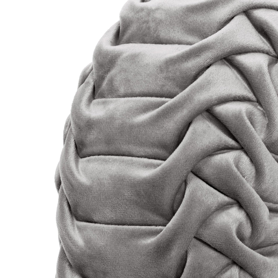 Round Pleated Soft Velvet Decorative Pillow | Lush Decor | www ...