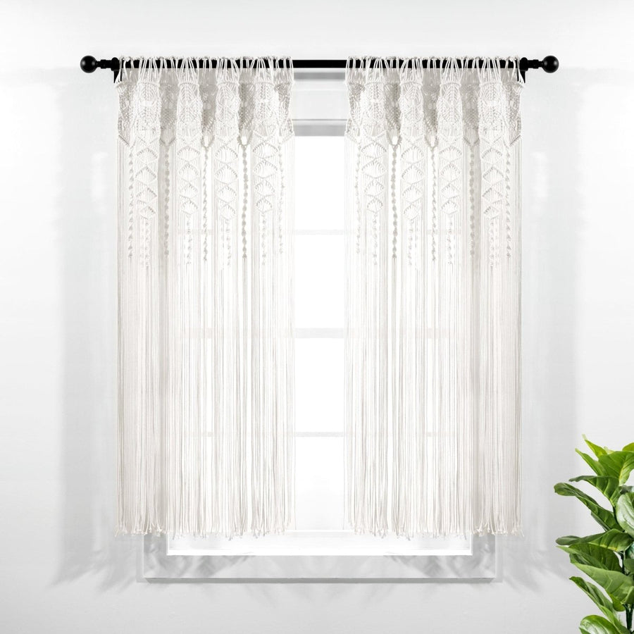 Macrame Curtains: Stylish Boho Cotton Window Curtain Collection – LushDecor