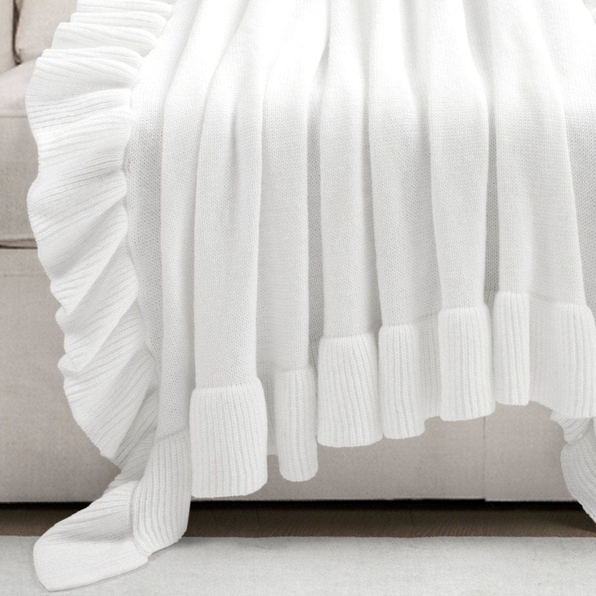 Reyna Soft Knitted Ruffle Throw | Lush Decor | www.lushdecor.com ...