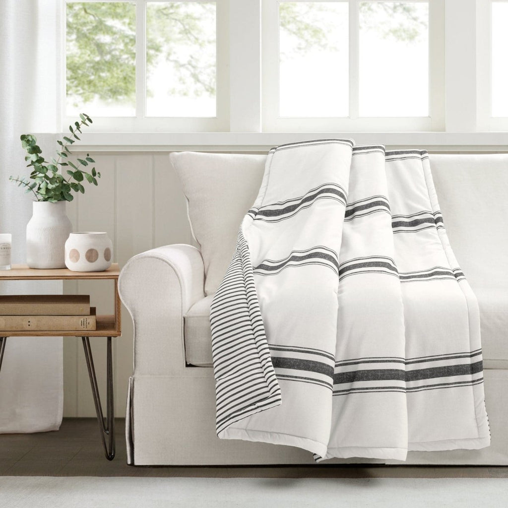 Farmhouse Stripe Throw | Lush Decor | www.lushdecor.com – LushDecor