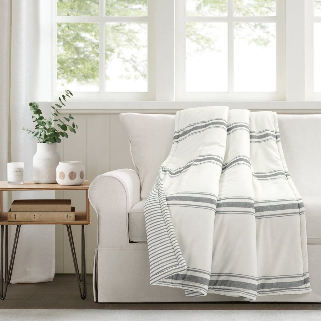 Farmhouse Stripe Throw | Lush Decor | www.lushdecor.com – LushDecor