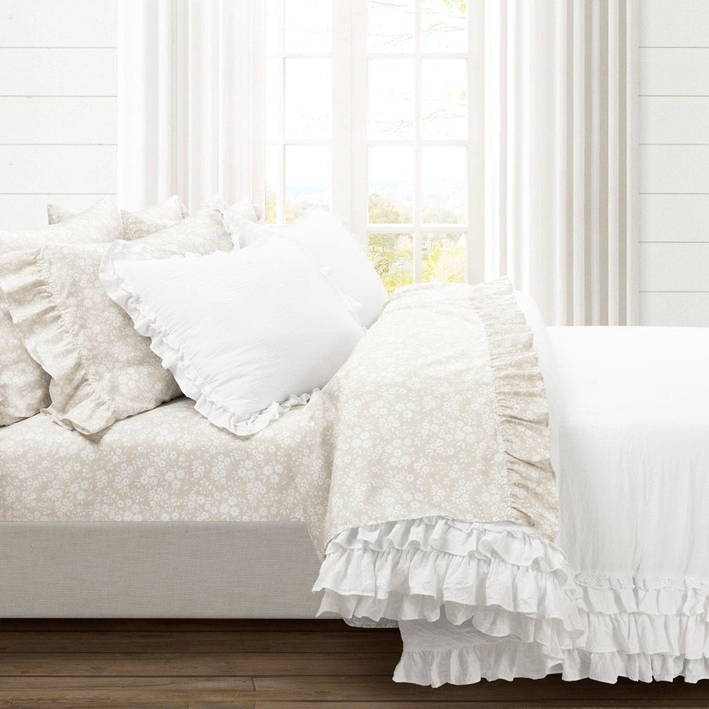 Ella Ruffle Lace 3 Piece Comforter Set | Lush Decor | www.lushdecor.com ...